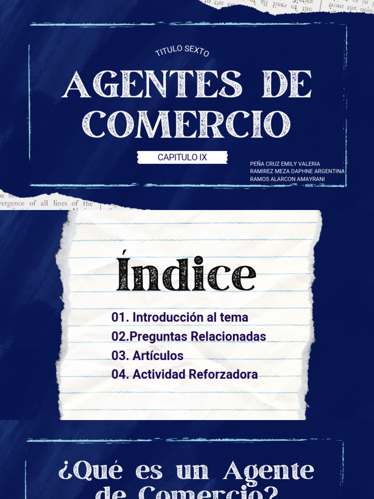 Agentes de Comercio. Equipo 8 | PDF | Comercio | Business