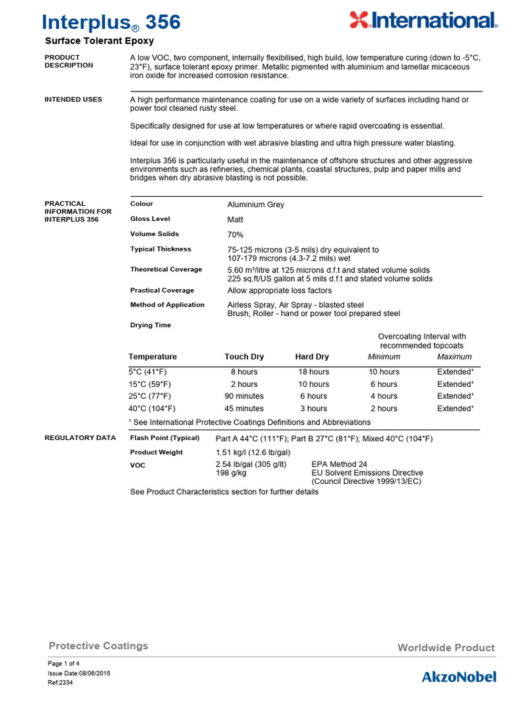 Interplus 356eng A4 | Download Free PDF | Paint | Water