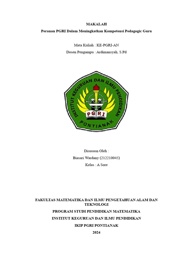 Makalah Pgri | PDF