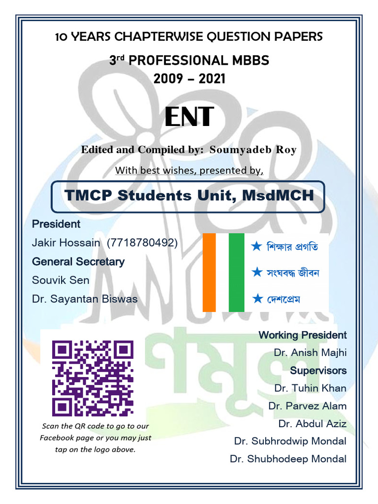 Updated 10 Yrs Chapterwise ENT by TMCPSU MSDMCH | PDF | Human Nose | Ear
