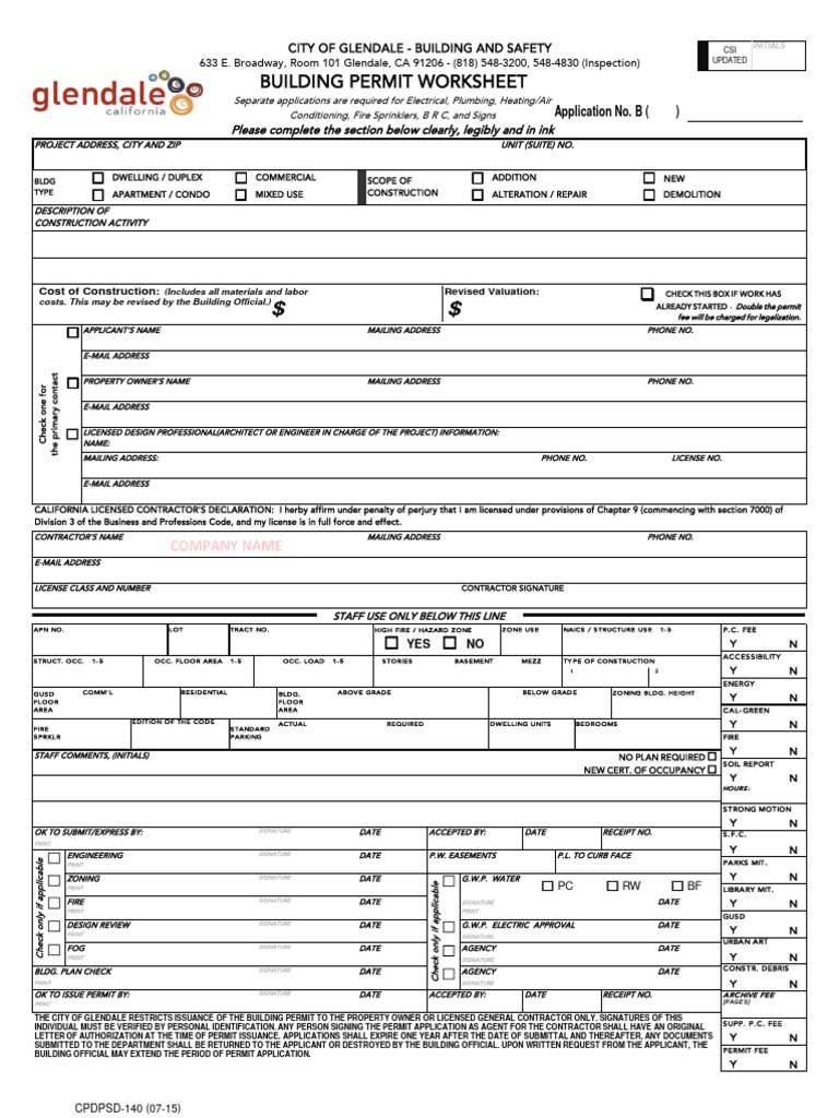 Building Permit App 2015140 Re | PDF | Real Estate