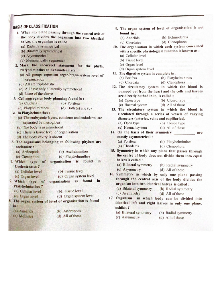 Basis of Classification | PDF