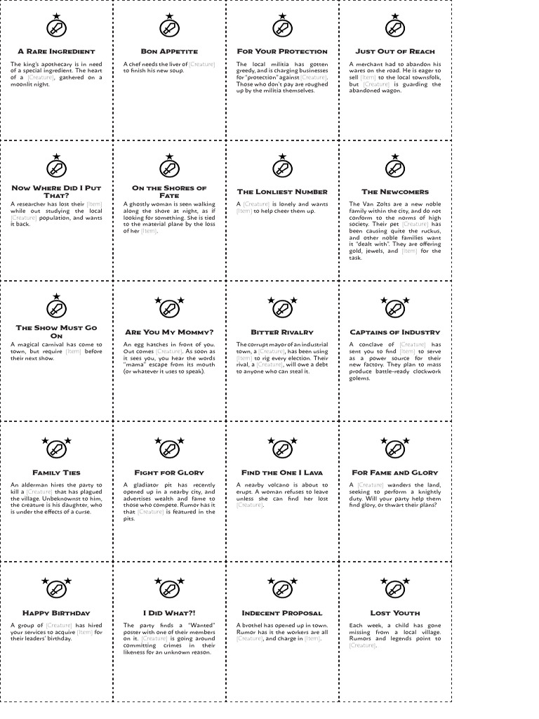 Deck of Many Quests, Version 1 | PDF