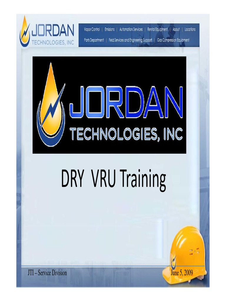 VRU Training | PDF | Pump | Vacuum