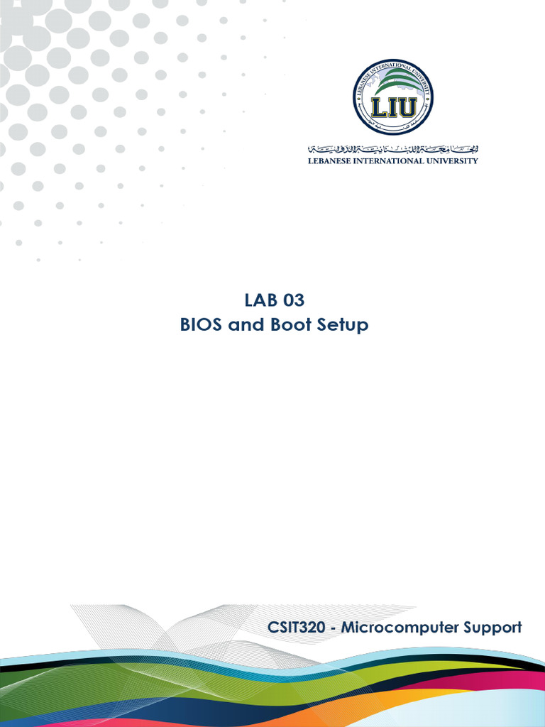 Week 4 - LAB 04 .1 - BIOS and Boot Setup | PDF | Bios | Booting