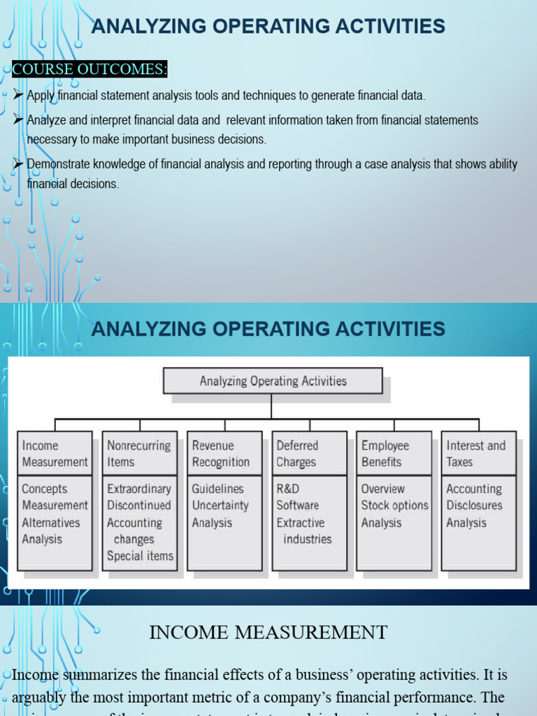 Ii. Analyzing Operating Activities | PDF | Income | Revenue