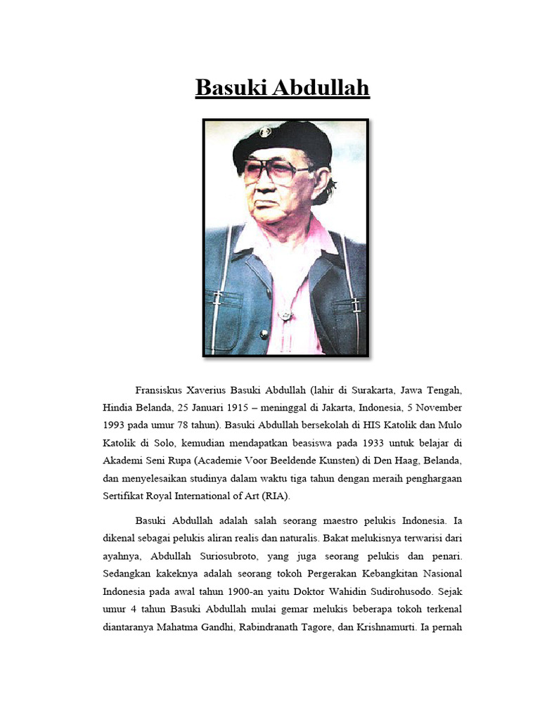 BIOGRAFI Basuki-Abdullah | PDF