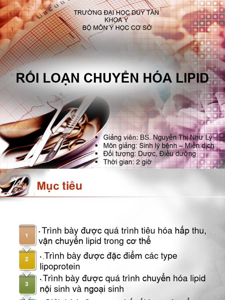 RỐI LOẠN CHUYỂN HÓA LIPID | PDF