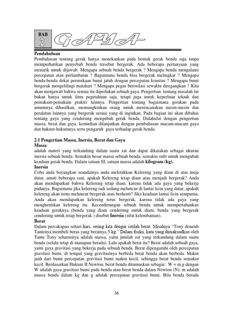 Bab 2 Hukum Newton | PDF