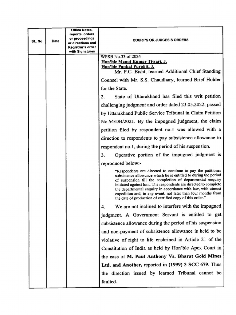 Order WPSB 33 of 2024 | PDF