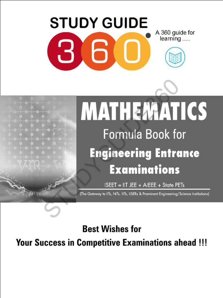 Mathematics-Formula-Booklet-IIT-JEE-AIEEE | PDF