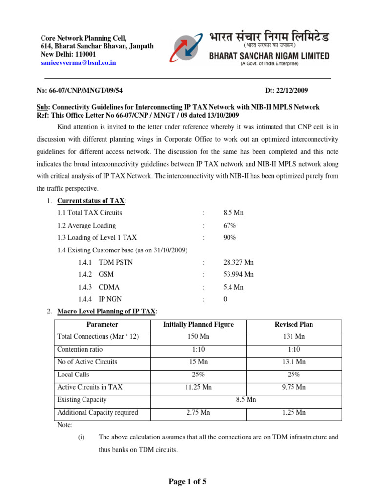 Connectivity NW IPTAX With NIB II | PDF | Networking | Multiprotocol ...