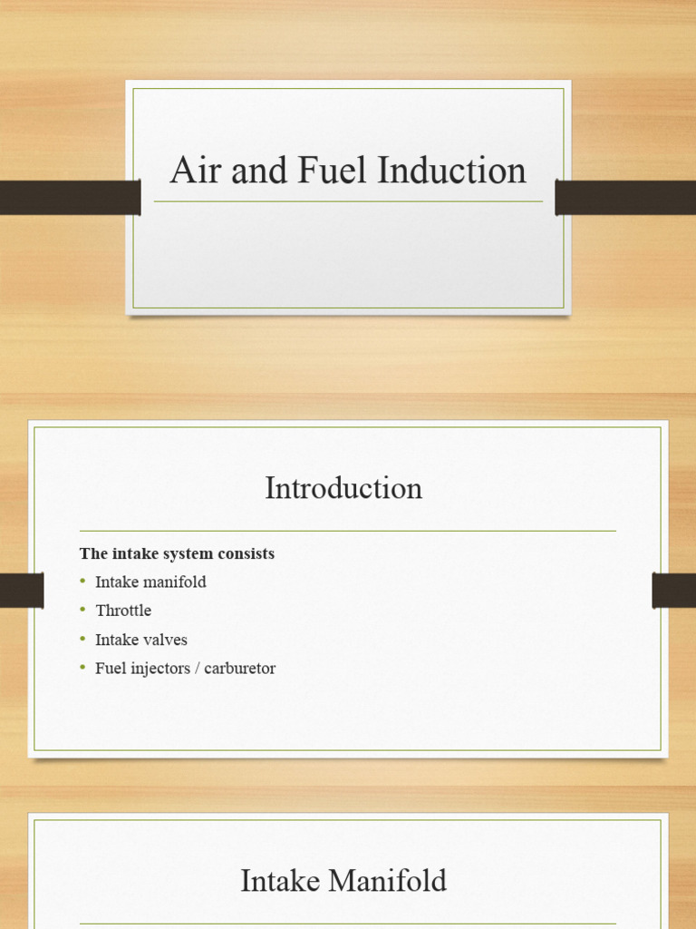 Air and Fuel Induction | PDF | Internal Combustion Engine | Turbocharger