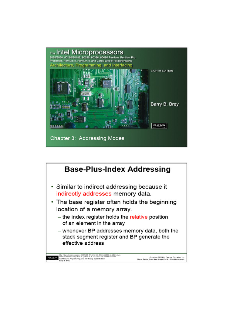 Base-Plus-Index Addressing | PDF | 64 Bit Computing | Microprocessor