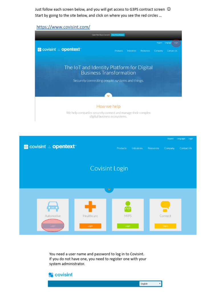 Accessing G3PS via Covisint Login | PDF | Login | Http Cookie