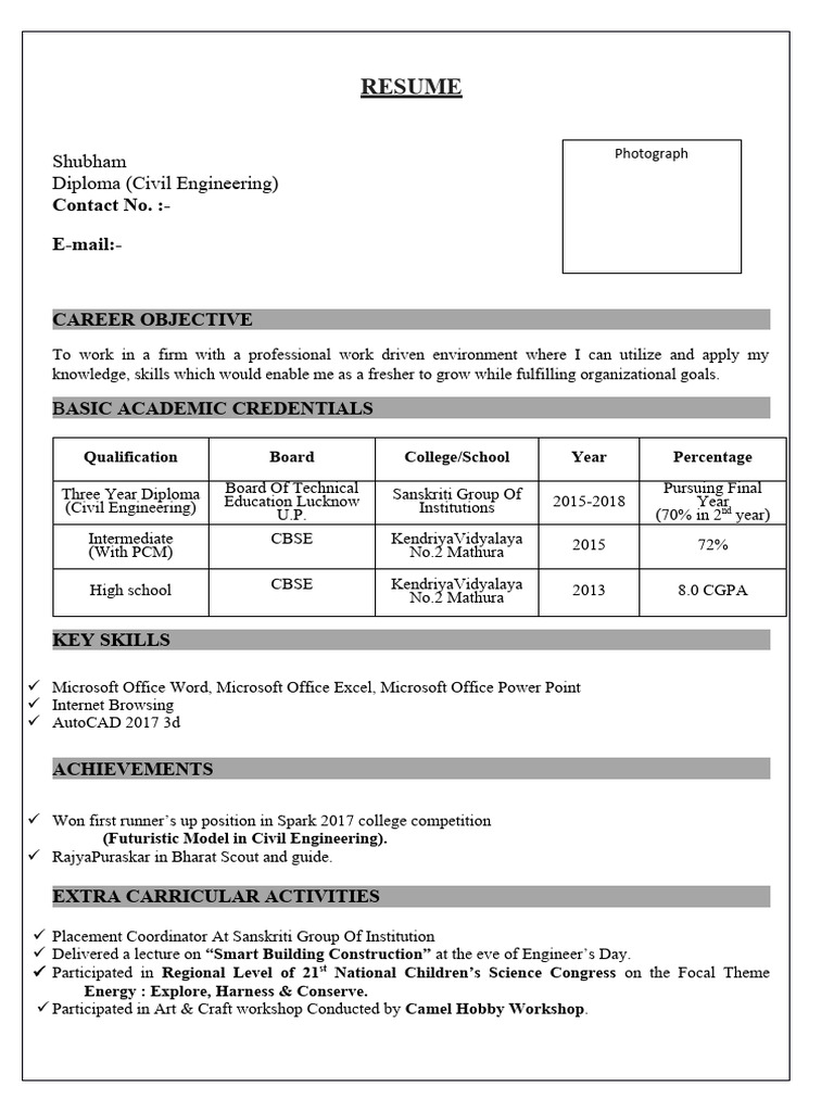 Shubham's resume 2018 | PDF