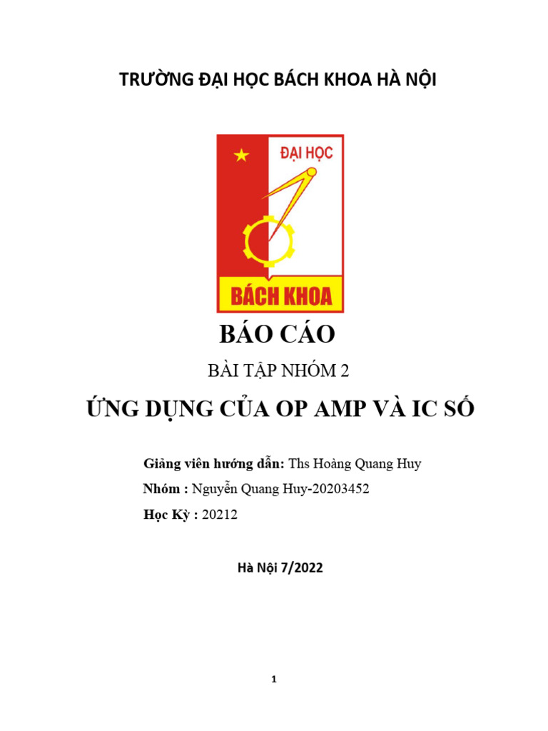 N26 Nguyễn Quang Huy Báocáo | PDF
