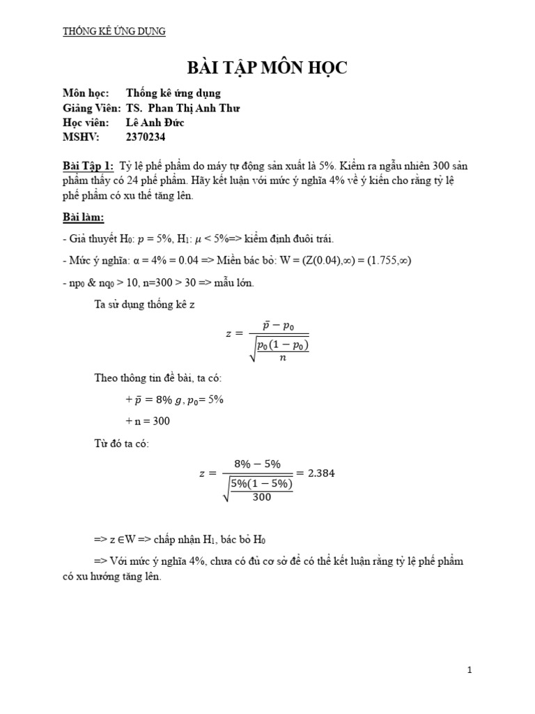 Le Anh Duc - Bai Tap So 4 | PDF