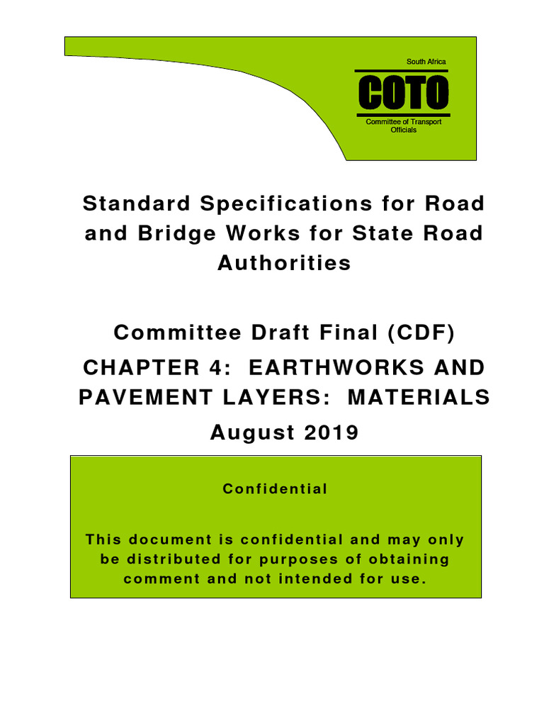 Chapter 4 Earthworks Pavement Layers Materials Cdf Aug 2019 Pdf