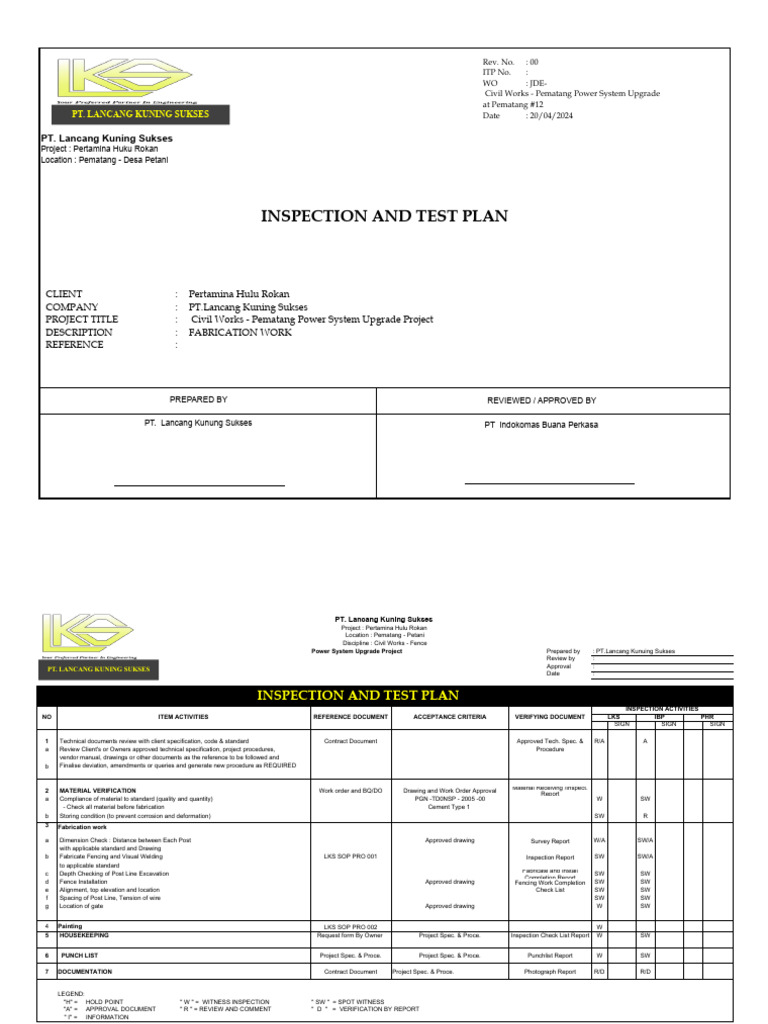 Revisi ITP Fencing LKS | Download Free PDF | Specification (Technical Standard)