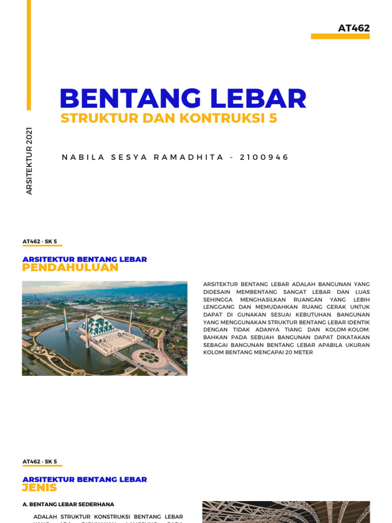 Arsitektur Bentang Lebar dan Strukturnya | PDF