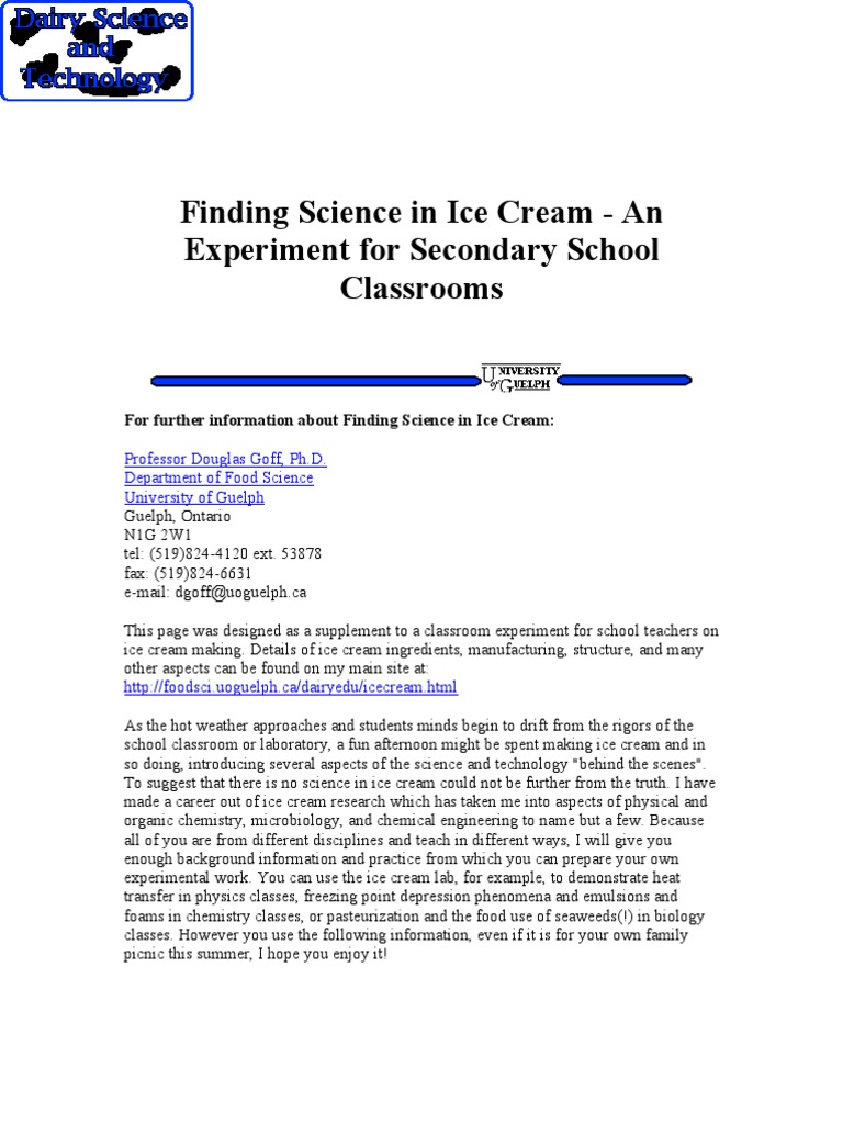 Ice Cream | PDF | Emulsion | Crystallization