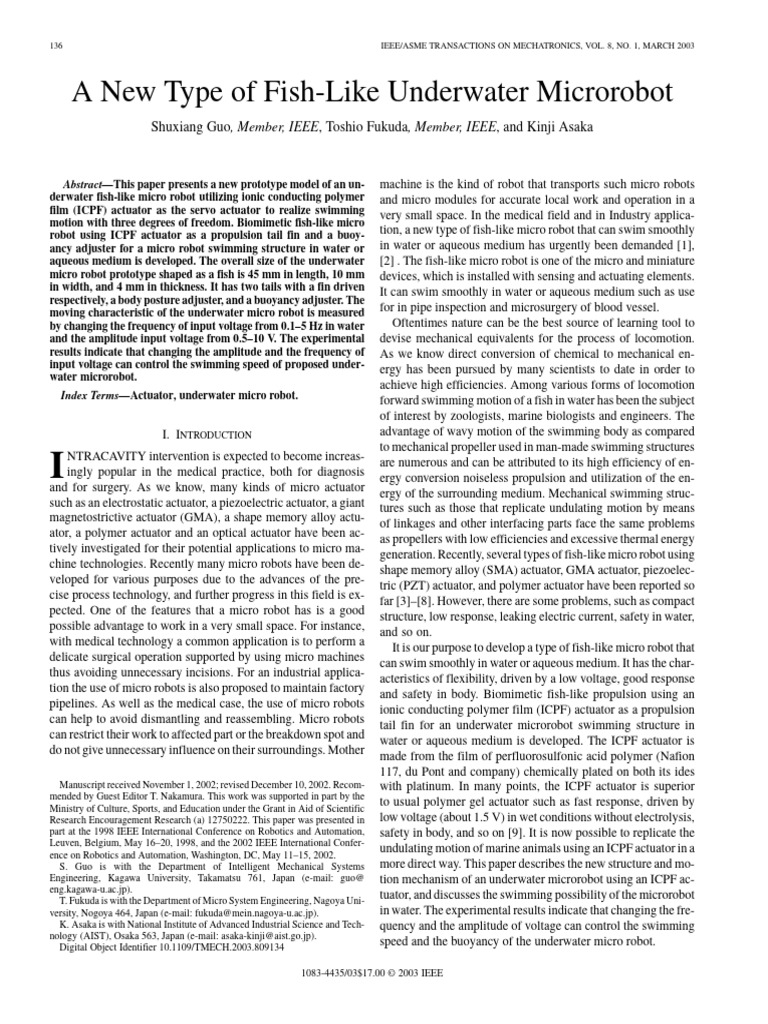 Micro Robot | PDF | Vortices | Actuator