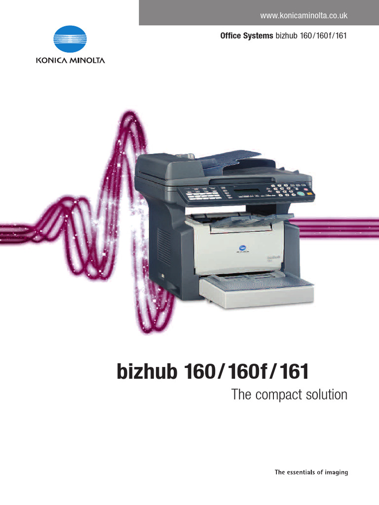 Bizhub 160 - 161f Brochure | PDF | Printer (Computing) | Image Scanner