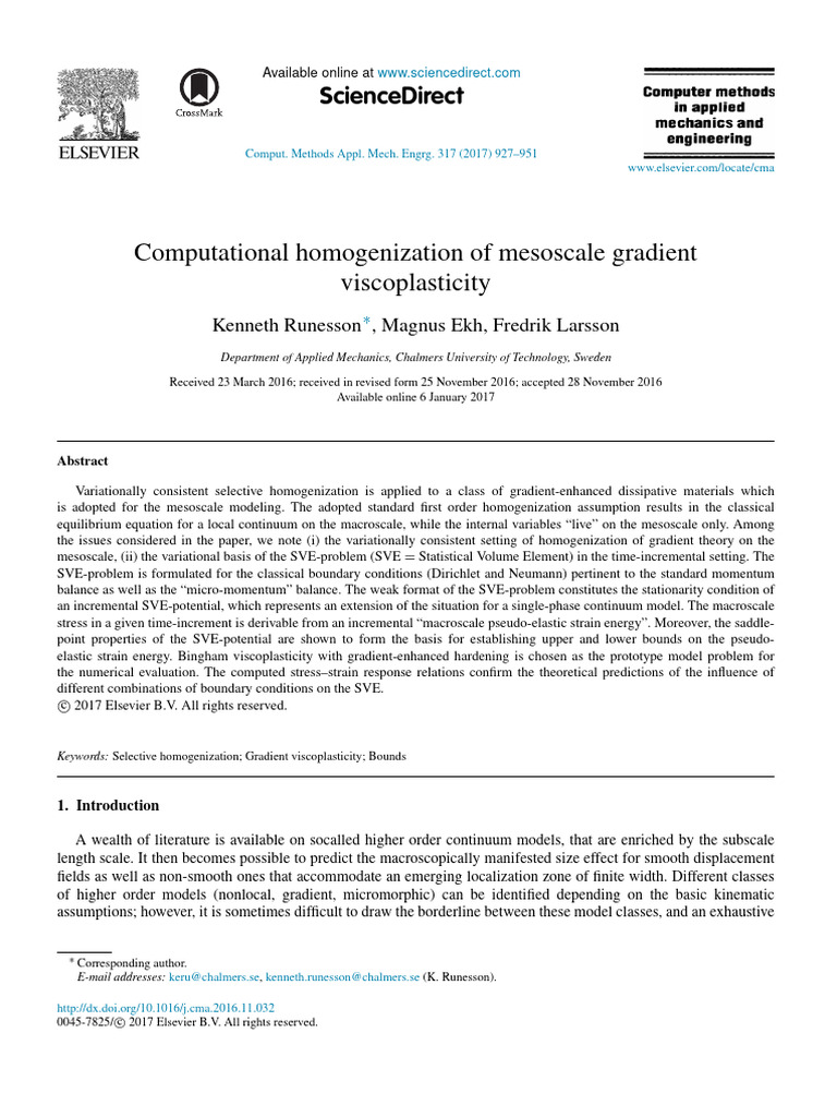 Computational Homogenization of Mesoscale Gradient Viscoplasticity | PDF | Matrix (Mathematics ...