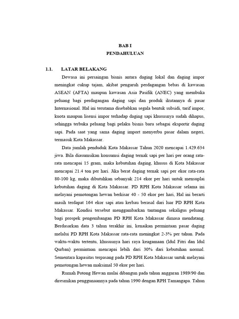 Draft Bisnis Plan RPH New.1 | PDF | Bisnis