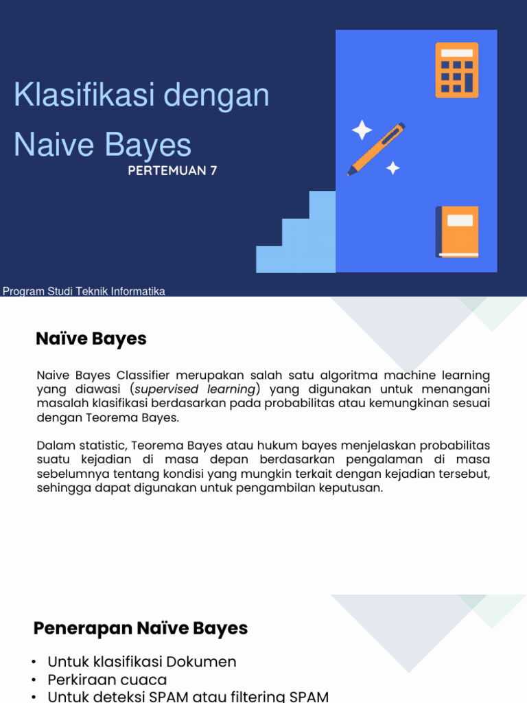Naive Bayes: Klasifikasi & Penerapan | PDF