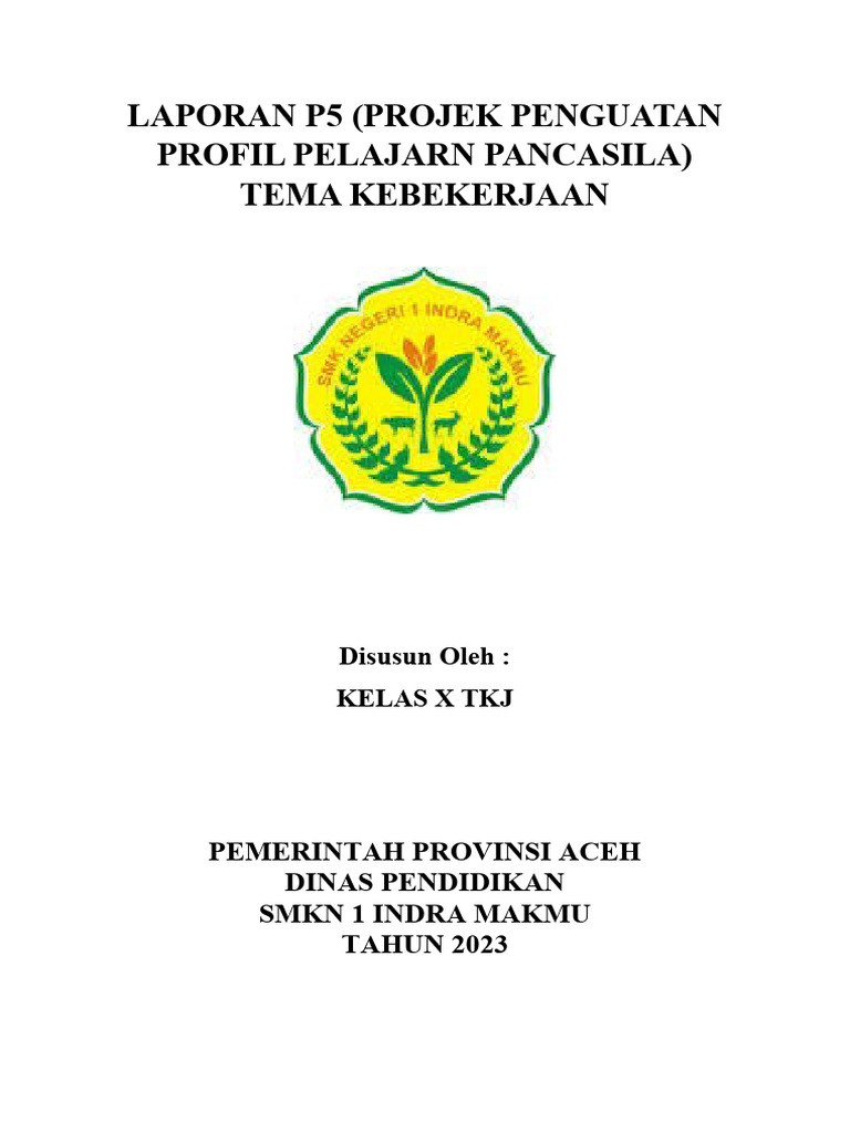 Laporan P5: Tema Kebekerjaan | PDF