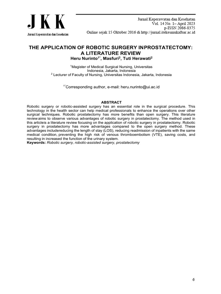 247-Article Text-1172-2-10-20230501 | PDF | Surgery | Urology