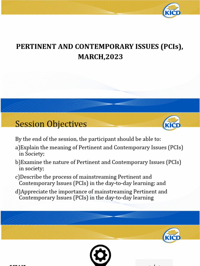 03c Pertinent - Contemporary Issues (PCIs) 2022 | PDF | Learning ...