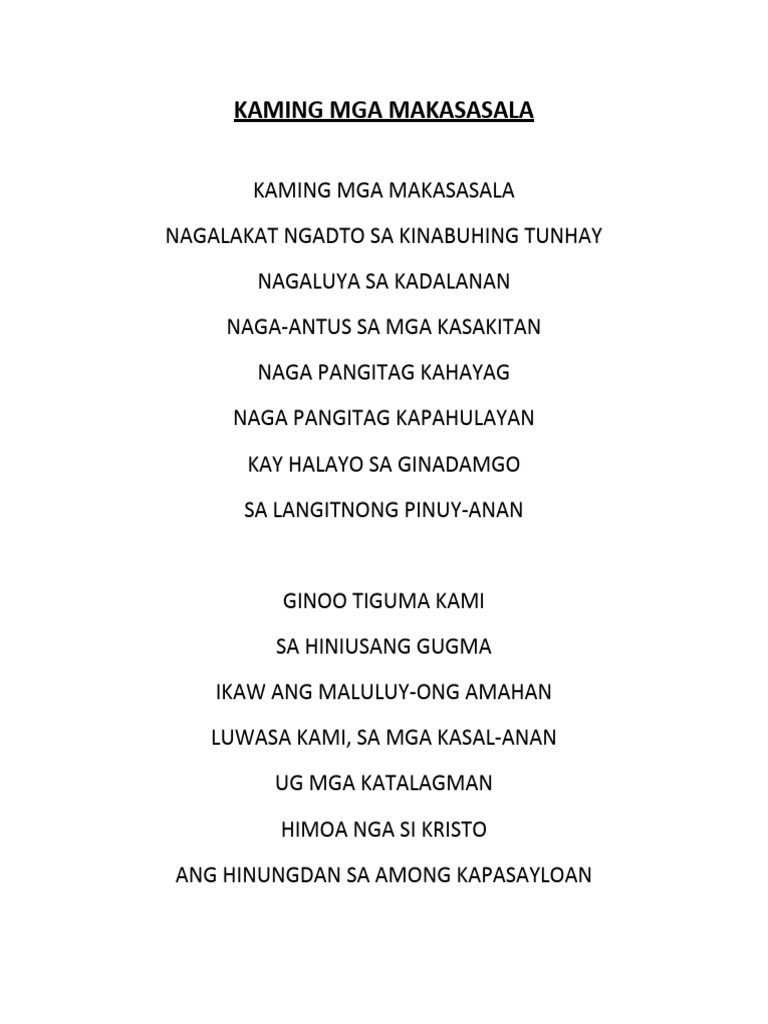 Kaming Mga Makasasala | PDF