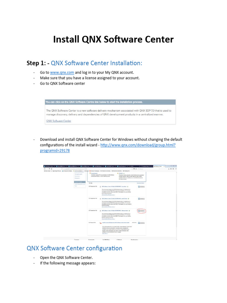 QNX - Installation Steps | PDF | Proxy Server | Installation (Computer Programs)