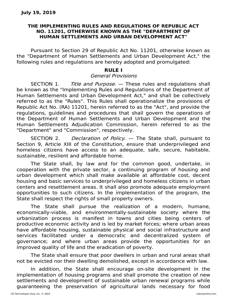 02 Irr Ra 11201 | PDF | Agriculture | Infrastructure