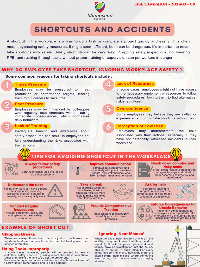 Avoiding Shortcuts for Workplace Safety | PDF | Risk | Employment
