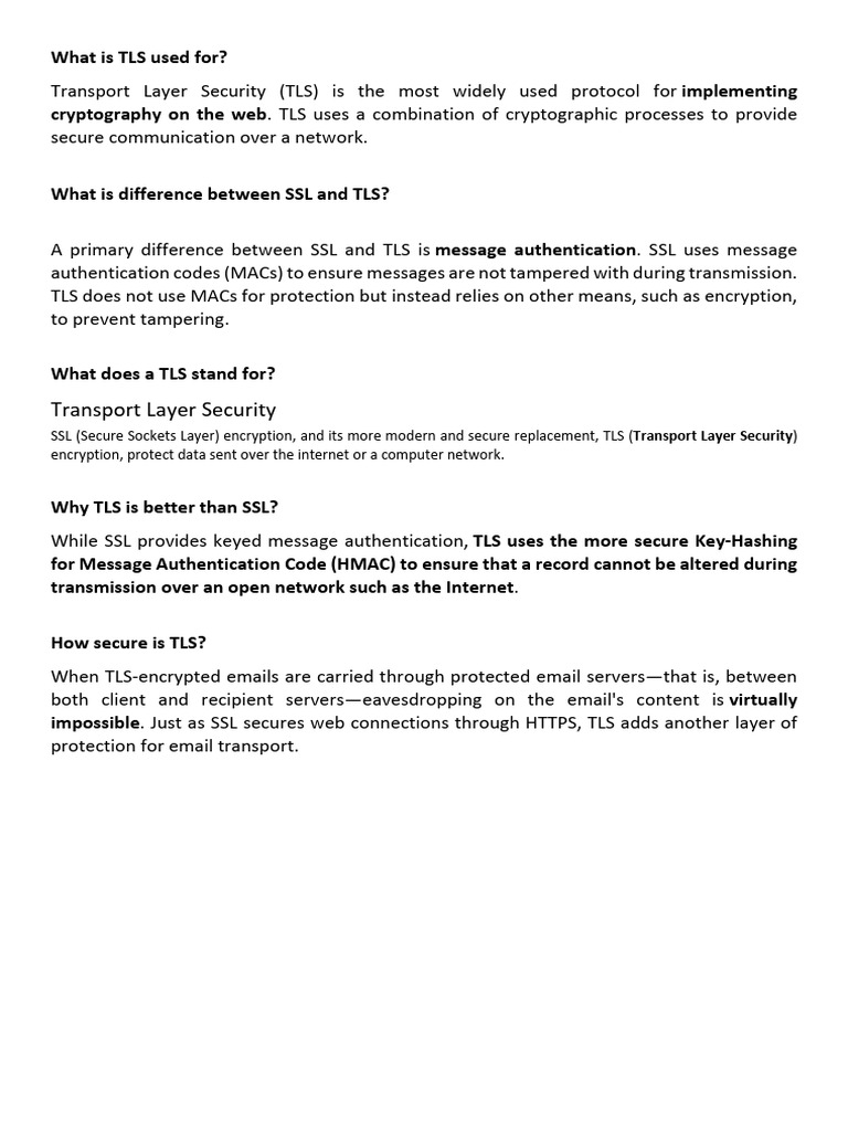 Understanding TLS: Security Explained | PDF | Technology & Engineering