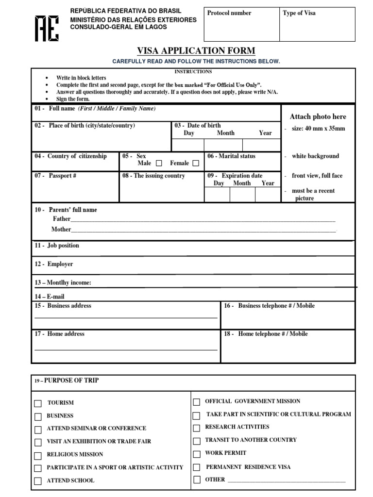 Manual Visa Application Form 17.04.2024 | PDF | Travel Visa | Human Migration