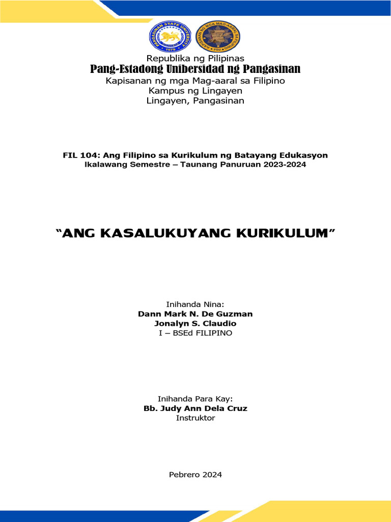 Chapter Iv (Ang Kasalukuyang Kurikulum) | PDF Chapter Iv (Ang Kasalukuyang Kurikulum) | PDF