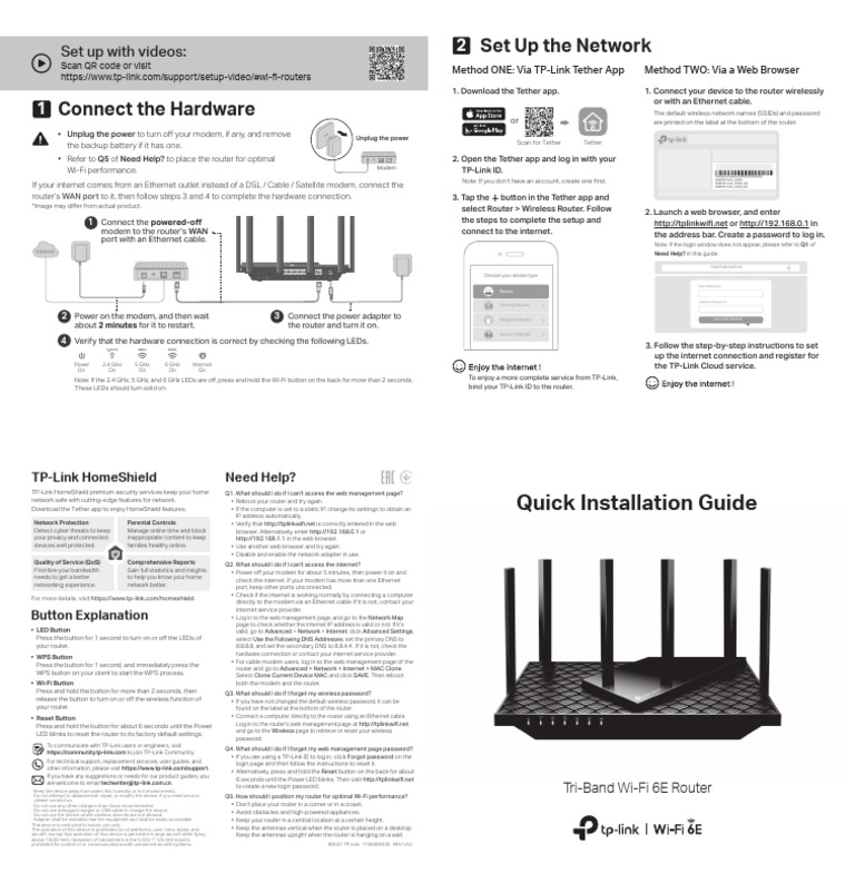 Archer AXE75 (US) - QIG - V1 | PDF | Computer Network | Wi Fi