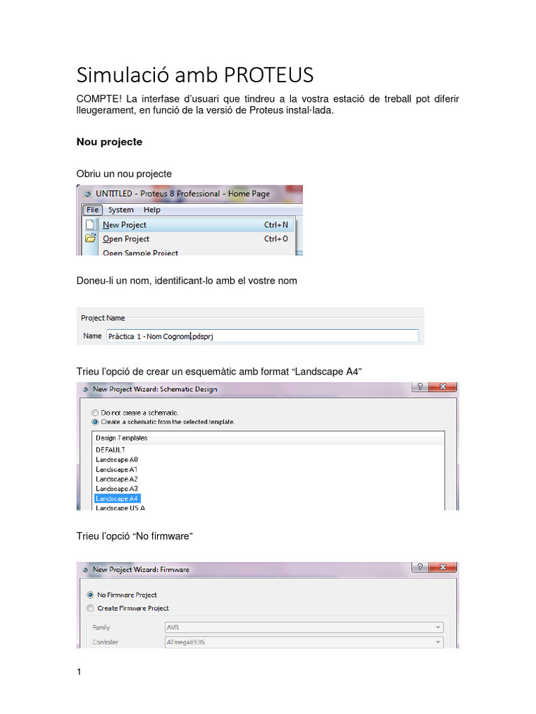1 - Guia Ràpida PROTEUS | PDF