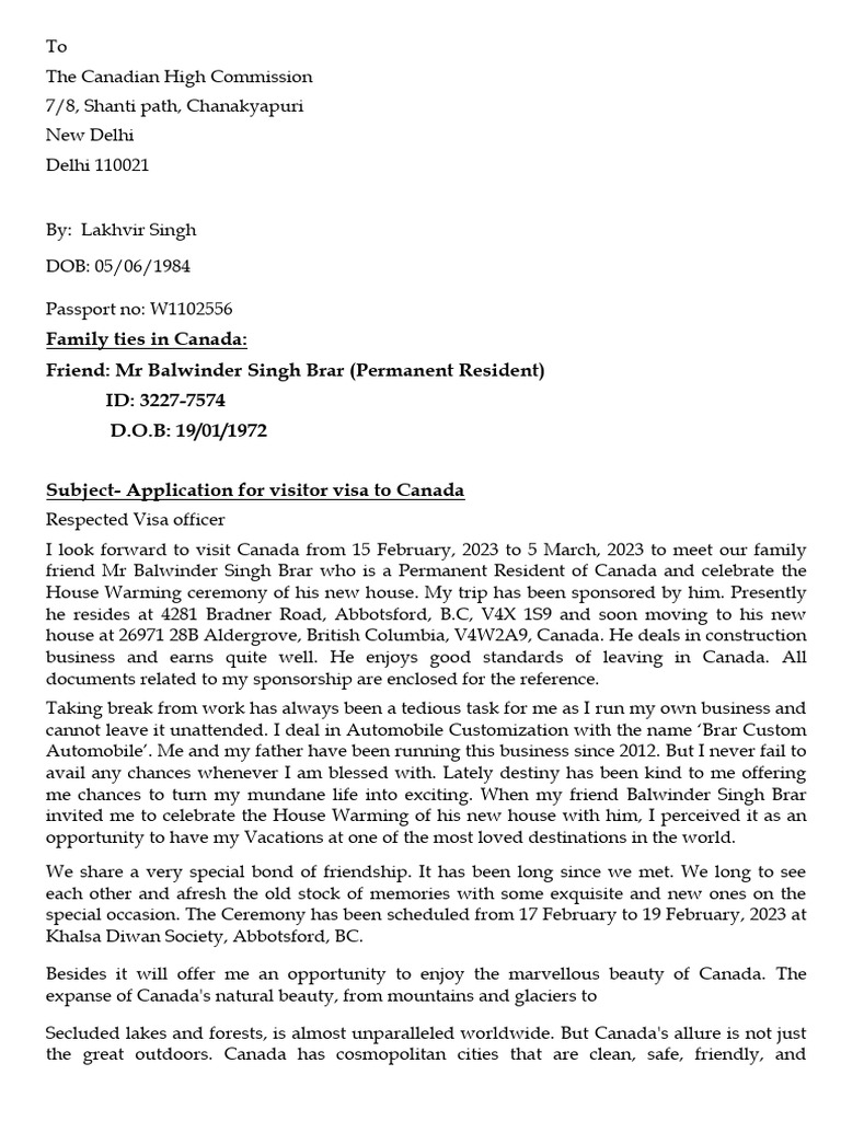 Cover Letter Canada Lakhwir Ji - Compressed | PDF