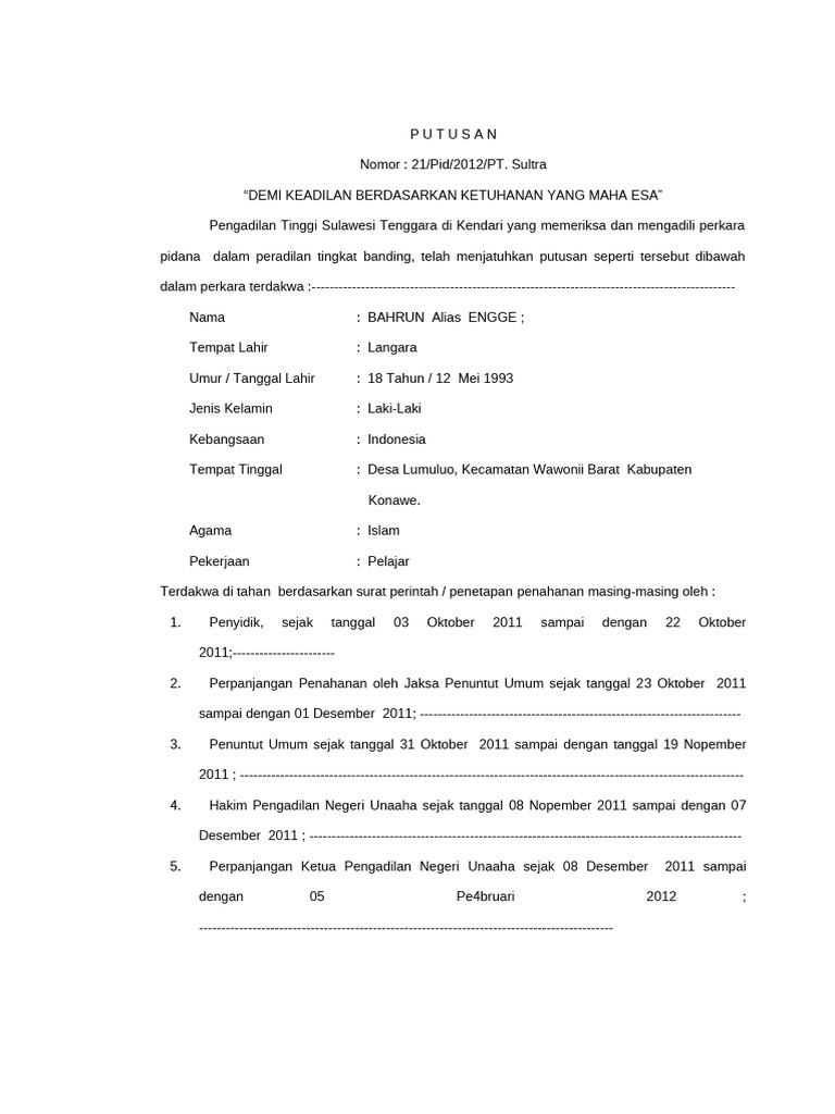 147755336 Contoh Putusan Pidana Pdf