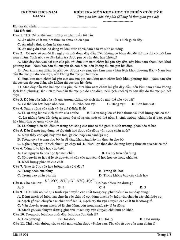 001 - xz2bsq - KIEM - TRA - MON - KHOA - HOC - TU - NHIEN - CUOI - KY - II - 13 - 05 - 2024 92 ...