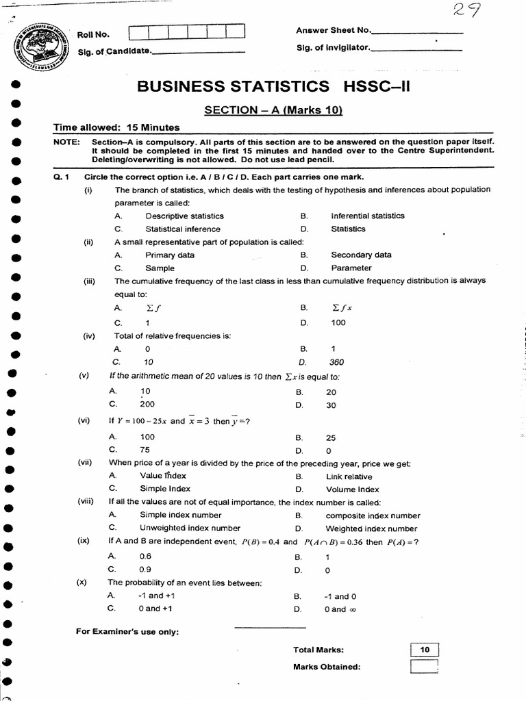 Business Statistics | PDF