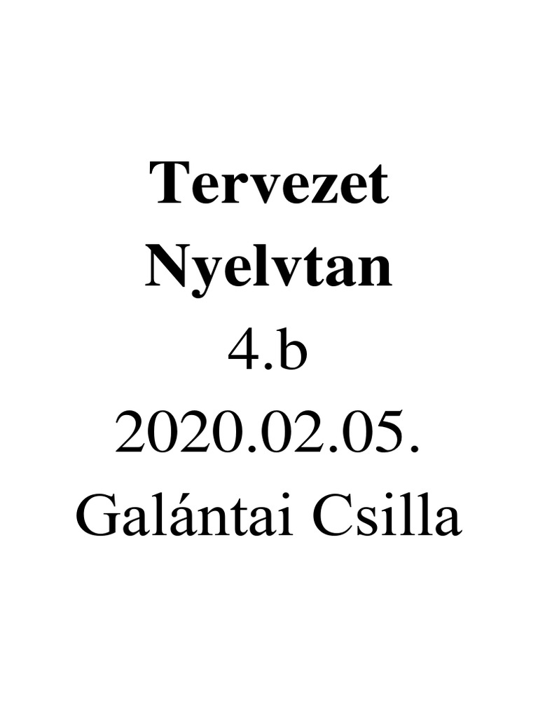 Tervezet Bemutató | PDF