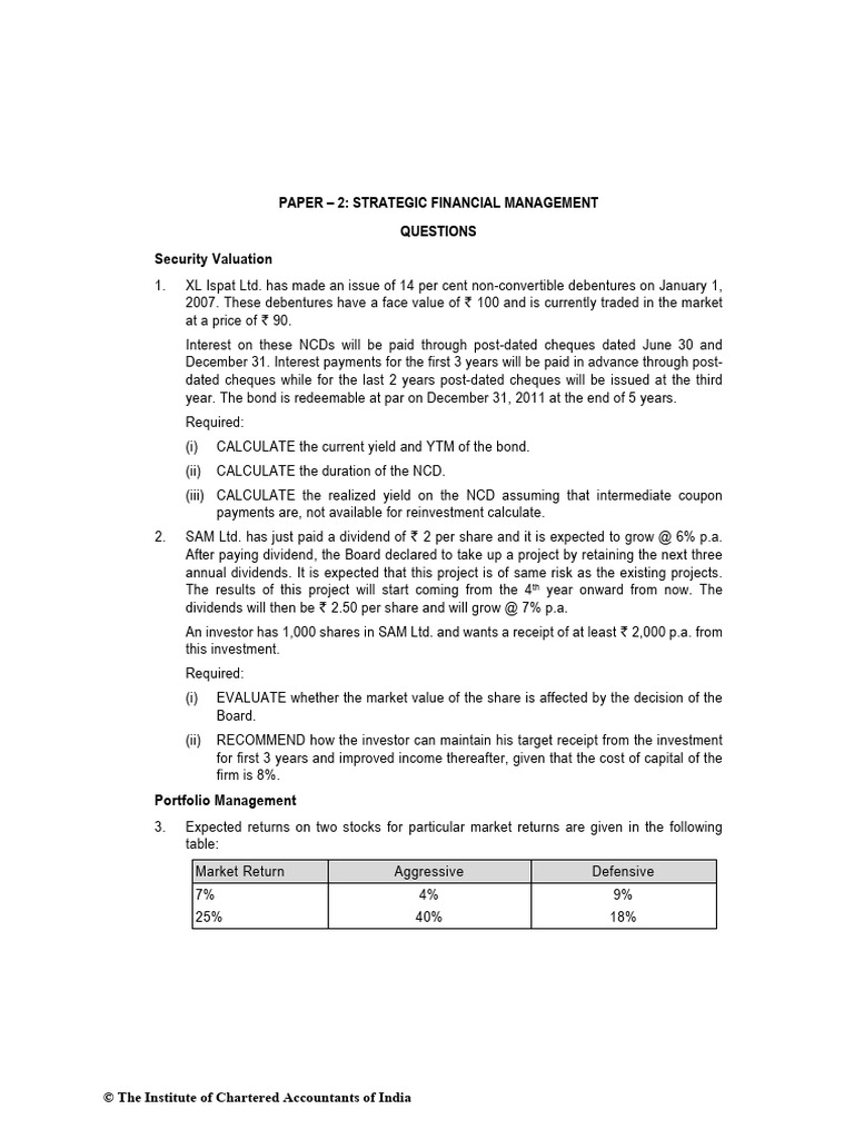 SFM RTP | PDF | Expense | Interest