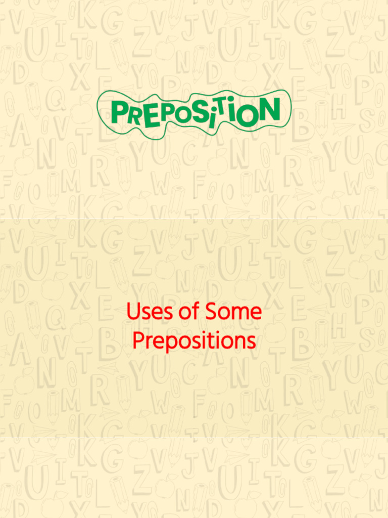 Prepositions | PDF